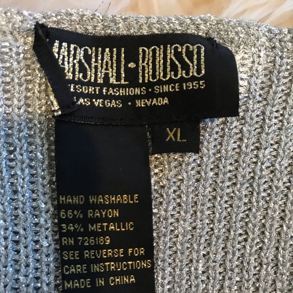 Marshall Rousso | Sweaters | Vintage Marshall Rousso Metallic Thread ...